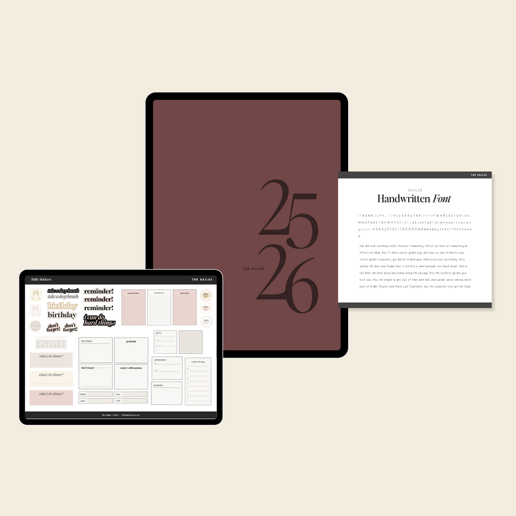2025-2026 Digital Planner Bundle – The Dailee