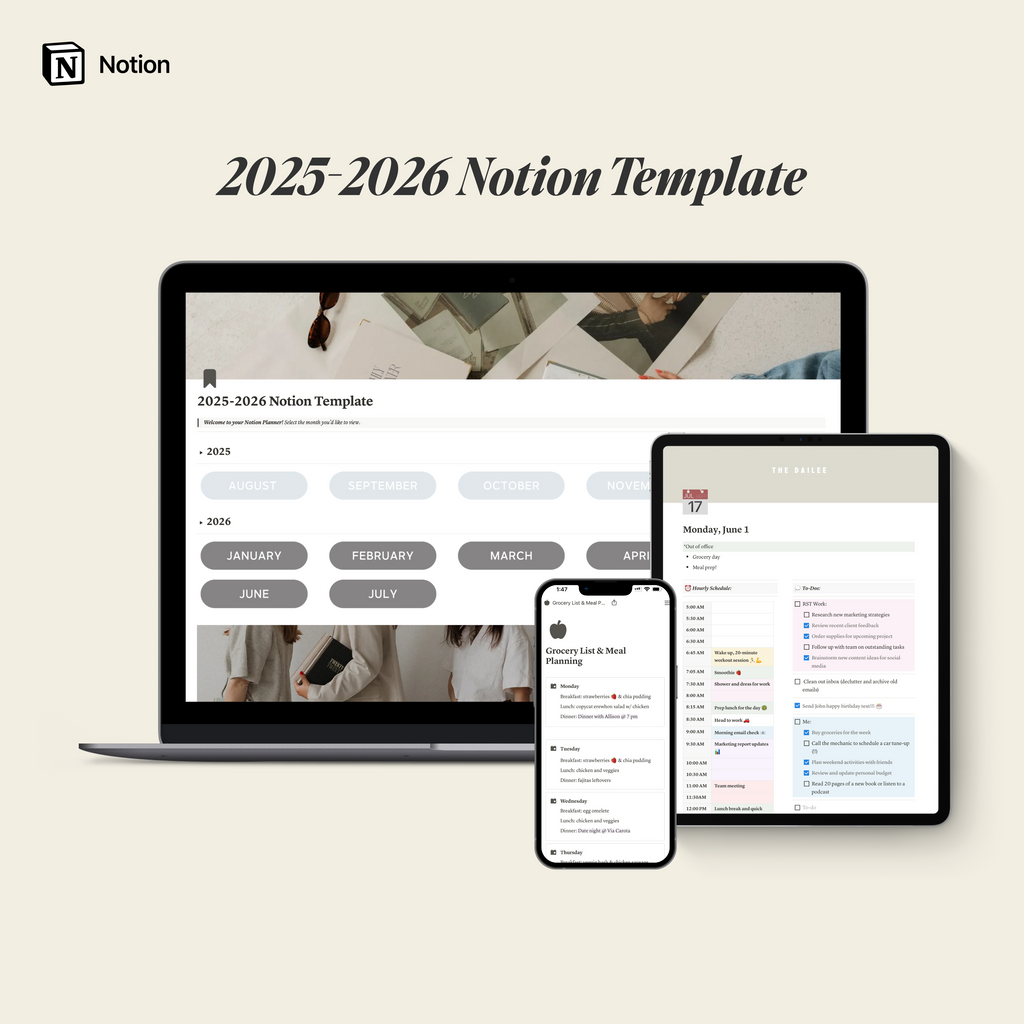 2025-2026 Notion Template – The Dailee