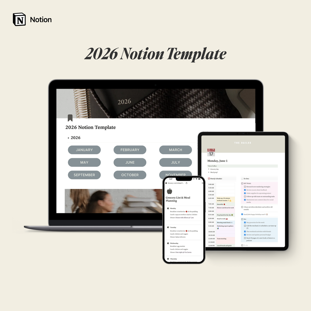 2026 Notion Template – The Dailee