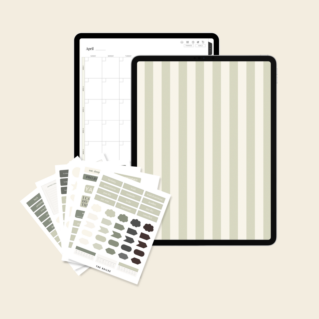 Green Undated iPad Planner Bundle – The Dailee
