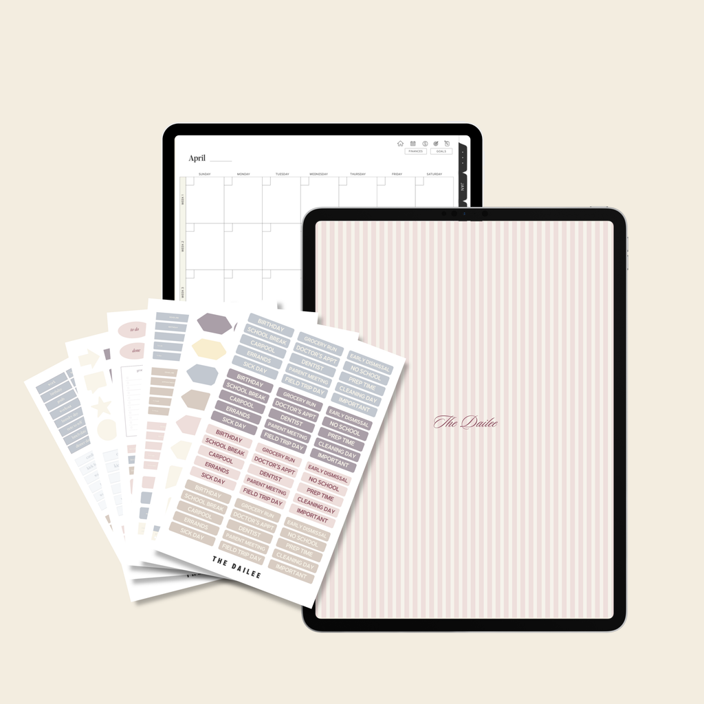 Undated Digital Planner Bundle for Moms – The Dailee