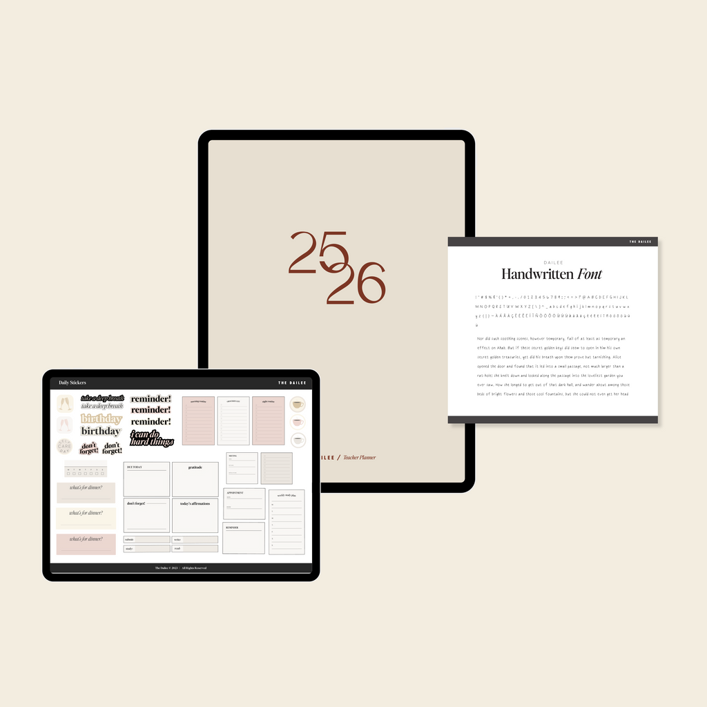 2025-2026 Digital Planner for Teachers Bundle – The Dailee