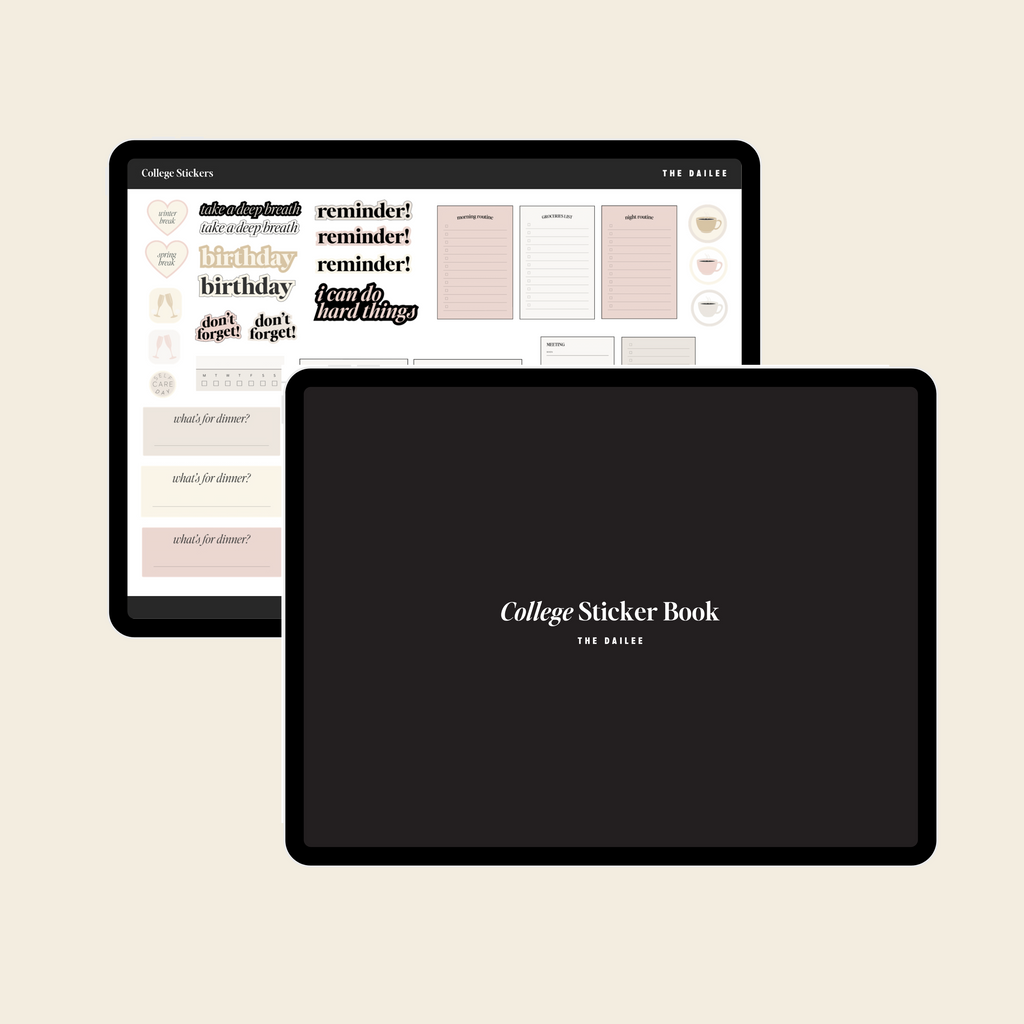 Digital Stickers for College Planners – The Dailee