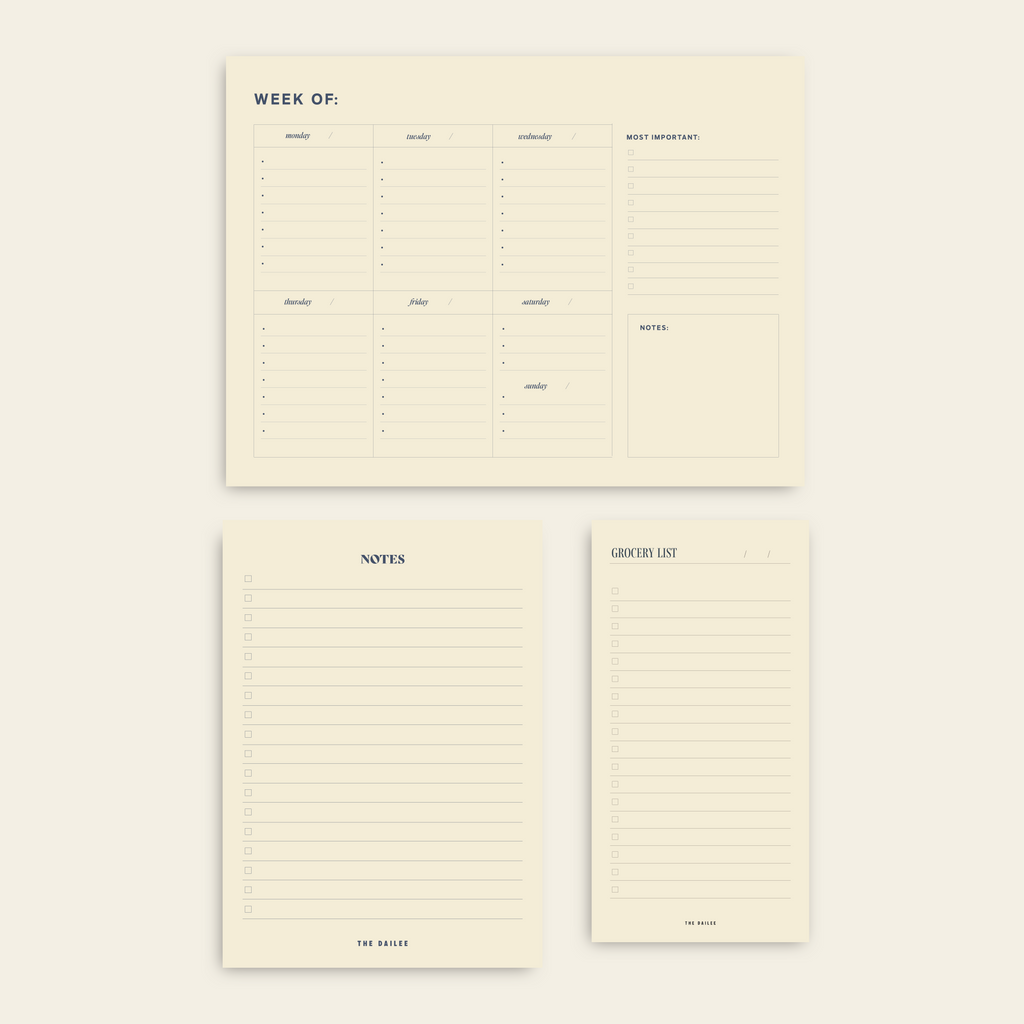 Notepad Bundle - Blonde – The Dailee